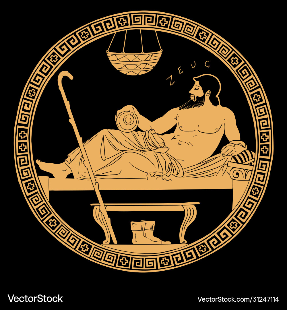 Ancient greek god zeus Royalty Free Vector Image