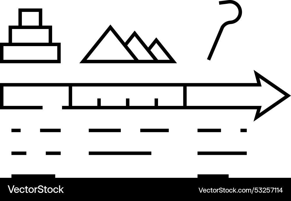 Civilization egypt line icon Royalty Free Vector Image