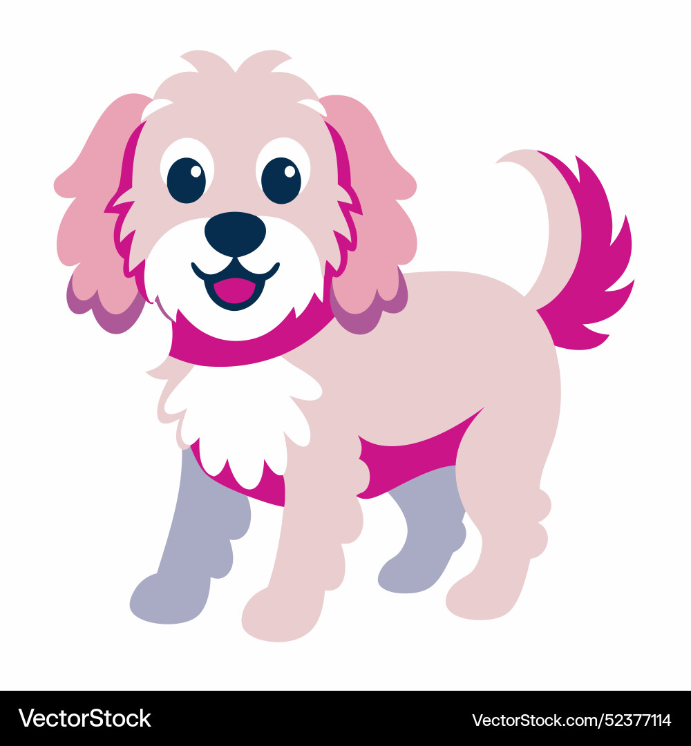 Cockapoo dog play kawaii Royalty Free Vector Image