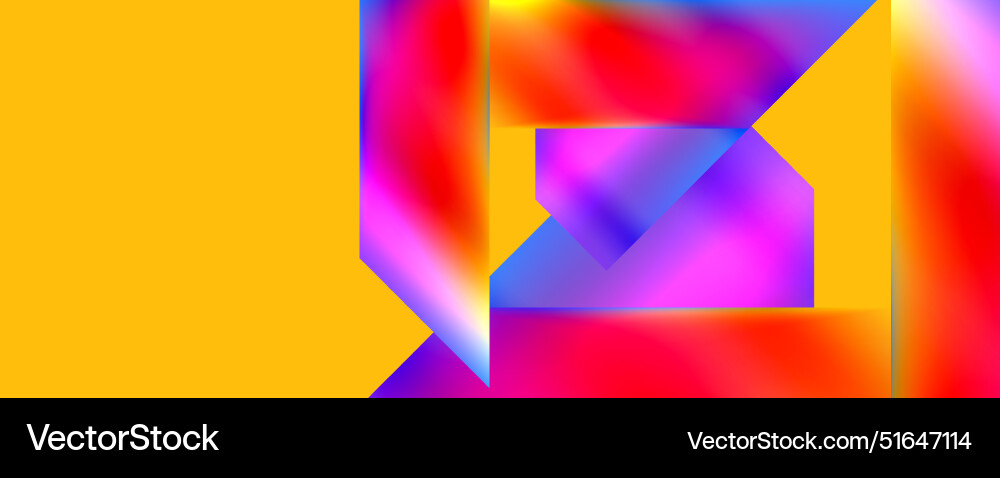 Colorful metallic geometric shapes Royalty Free Vector Image