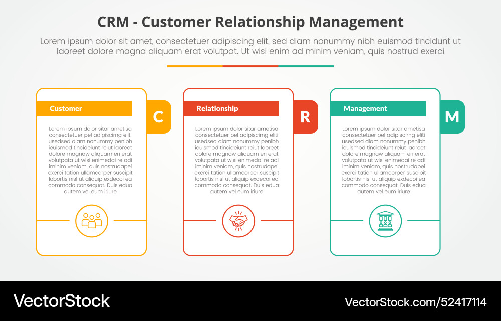 Crm customer relationship management infographic Vector Image