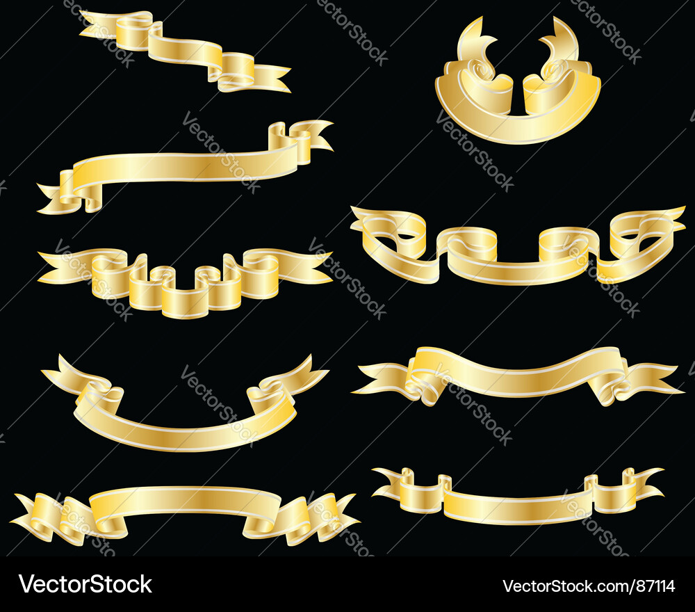 Ribbon set Royalty Free Vector Image - VectorStock