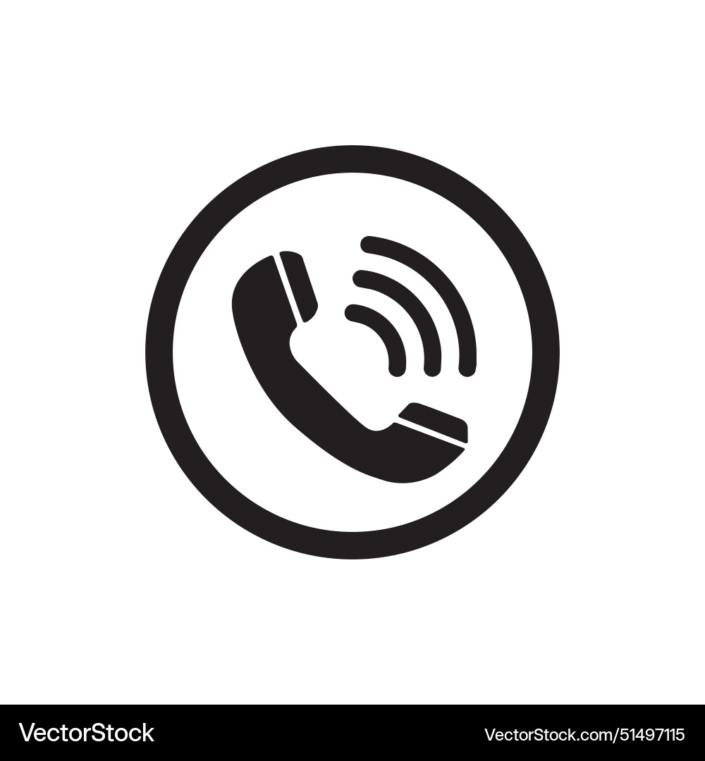 Call icon noisy phone flat symbol Royalty Free Vector Image