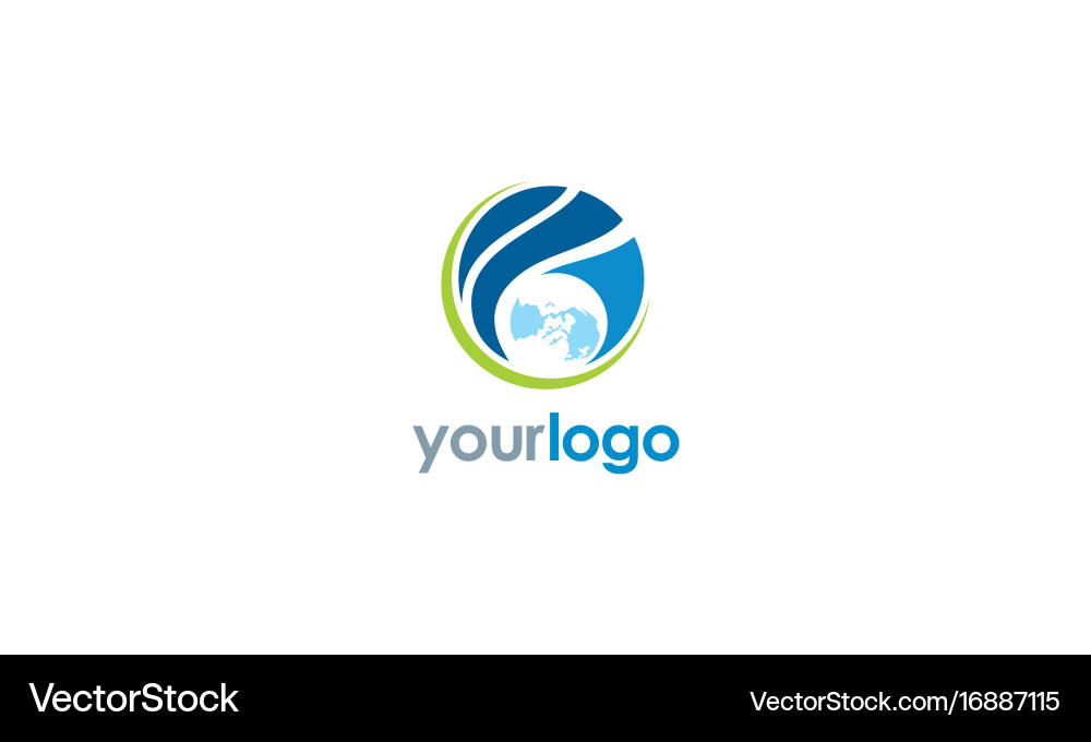 Globe earth logo Royalty Free Vector Image - VectorStock