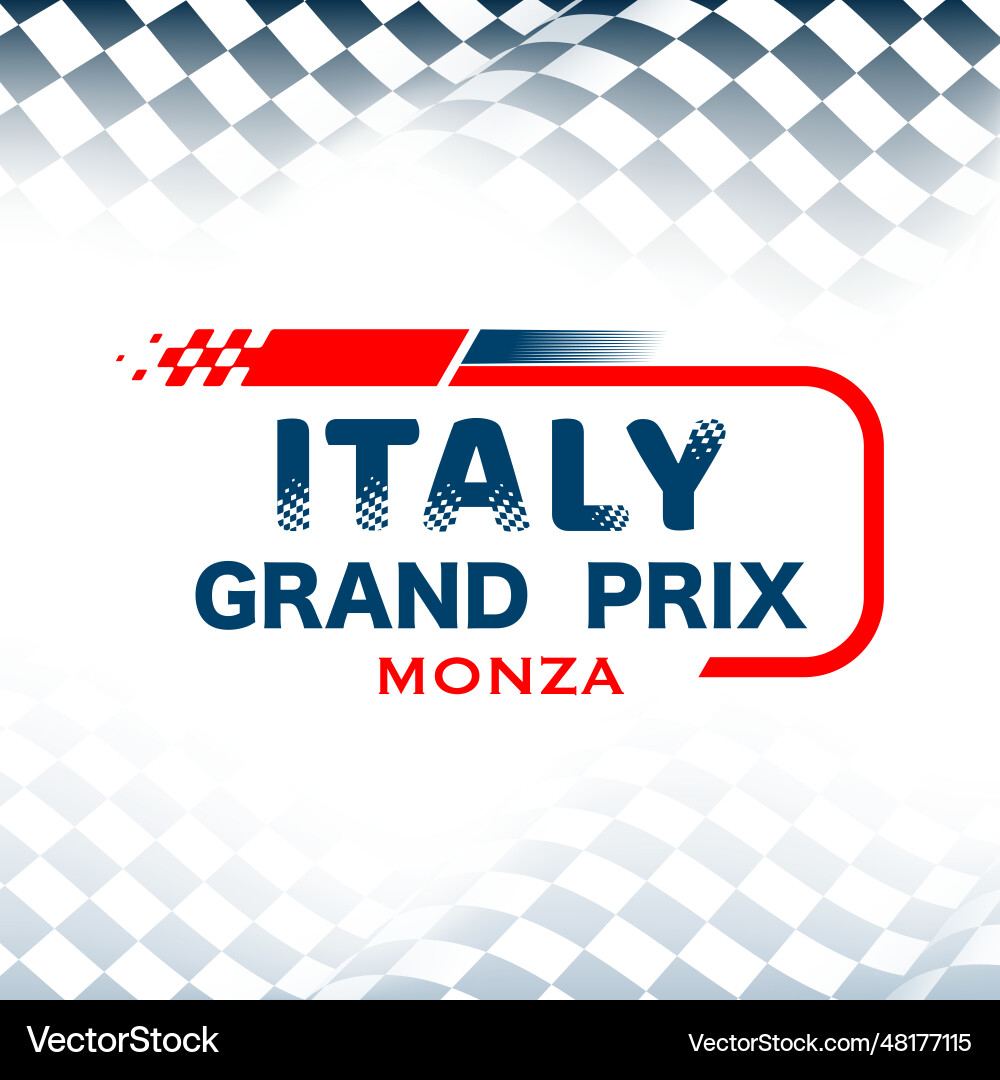 Italy grand prix checkered background Royalty Free Vector