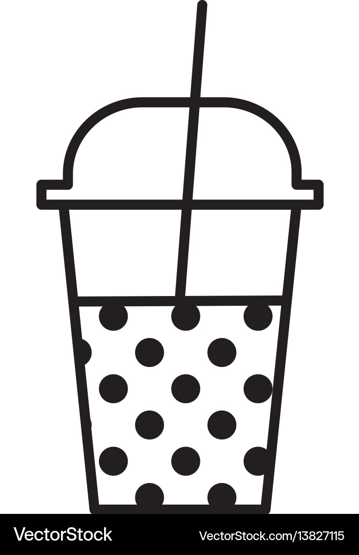 Milkshake outline icon Royalty Free Vector Image