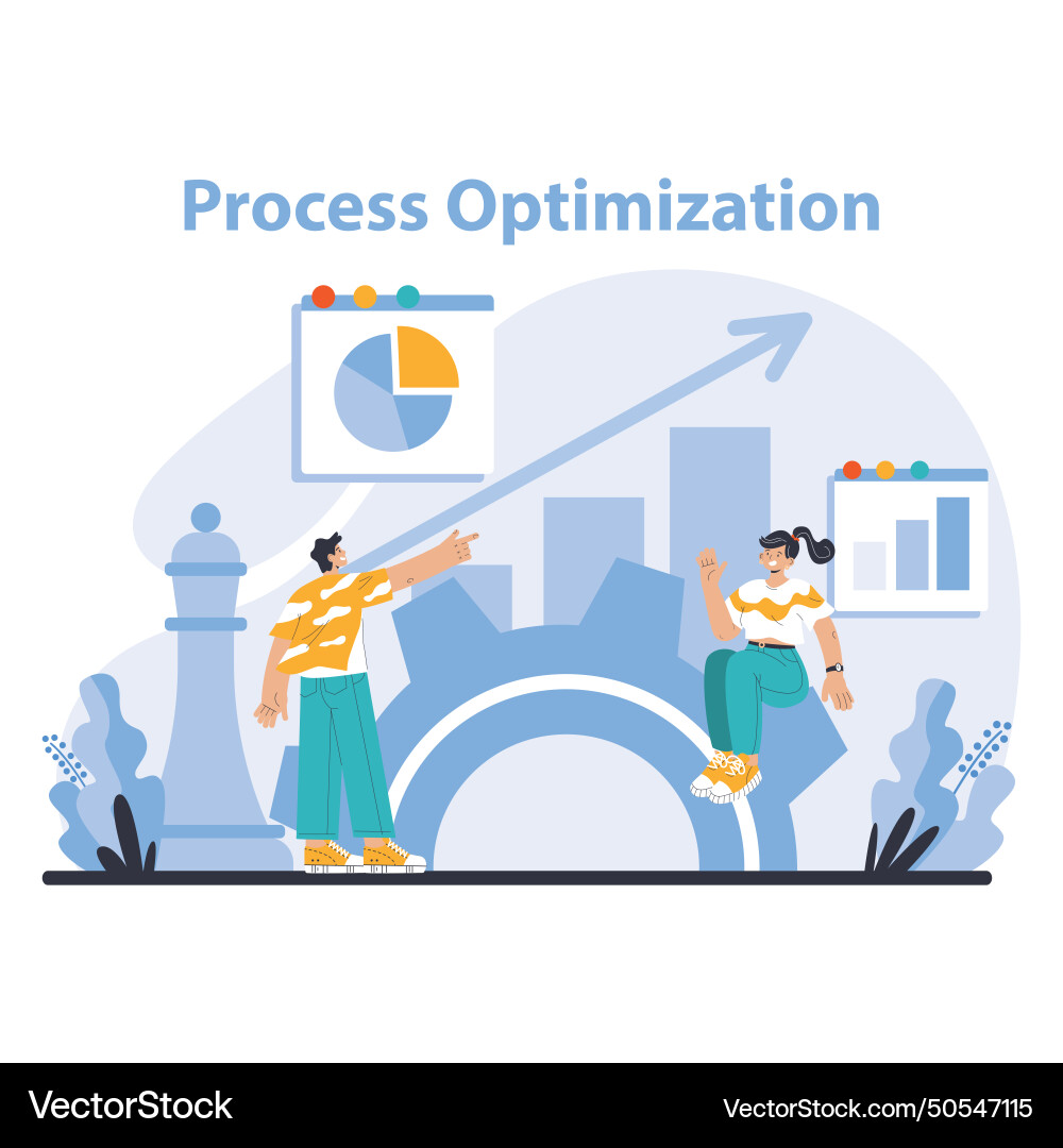 Productivity boosting concept flat Royalty Free Vector Image