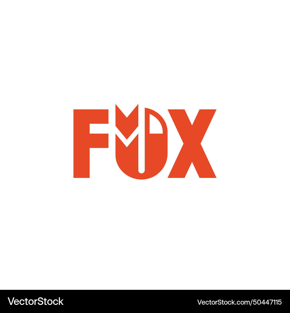 Red fox logo Royalty Free Vector Image - VectorStock