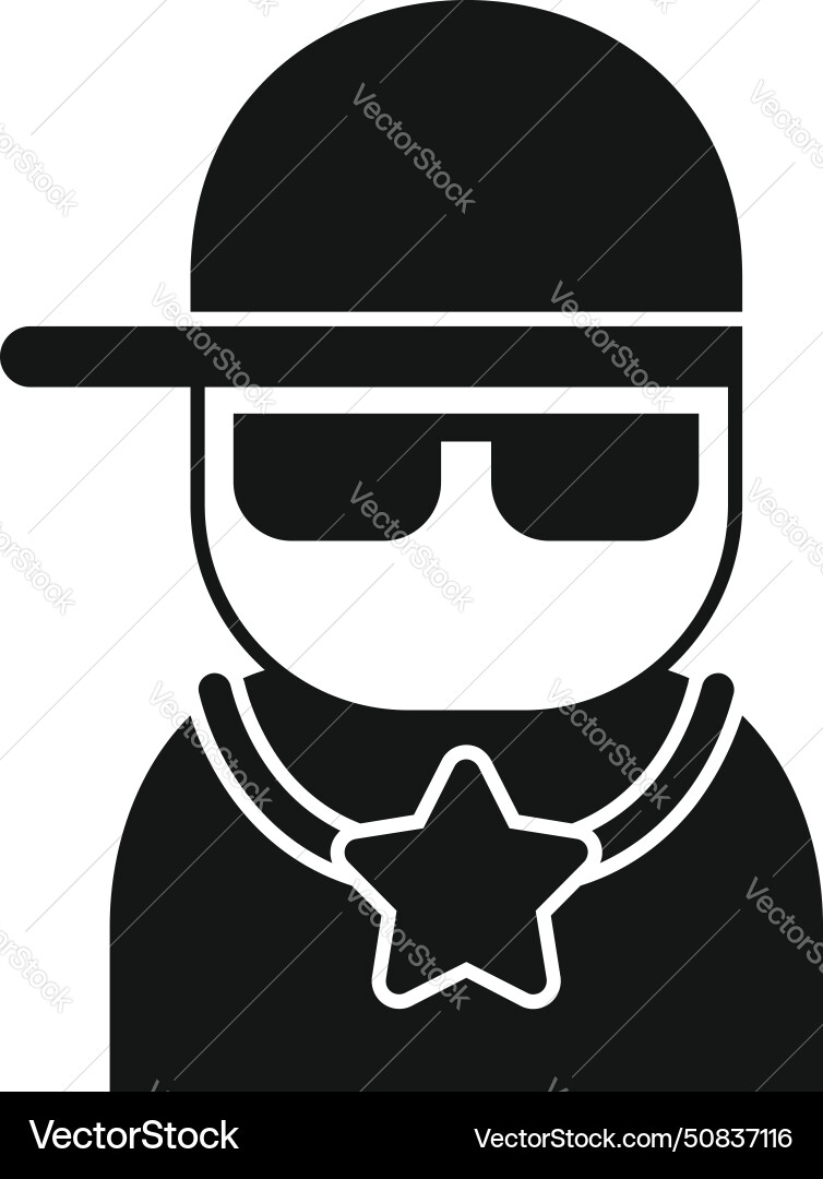 Media content blogger icon simple avatar Vector Image