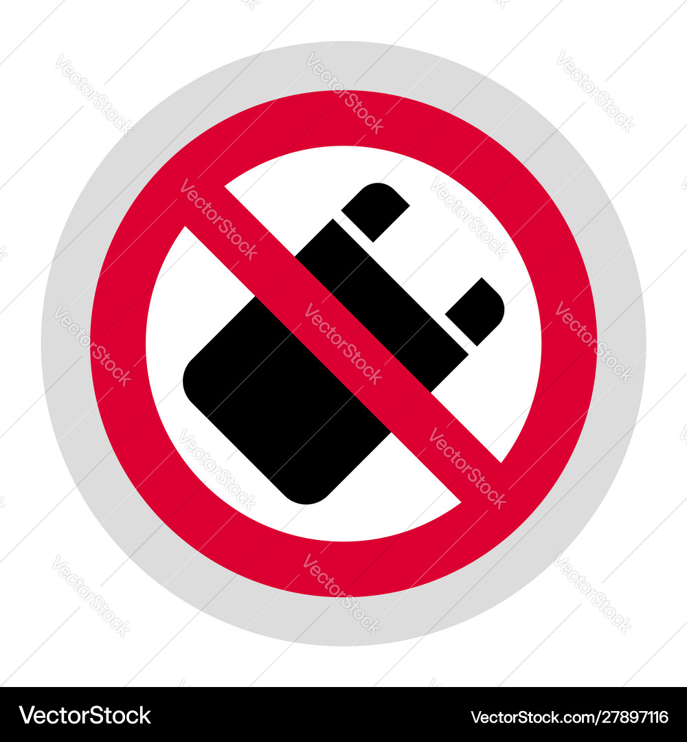 No Plastic Bags - Stop Pollution Sticker Vector Image