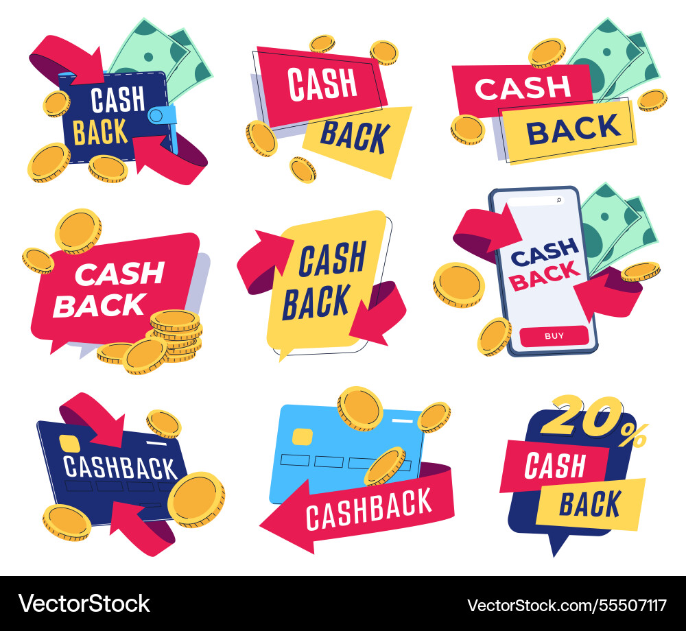 Cashback banner modern stylish Royalty Free Vector Image