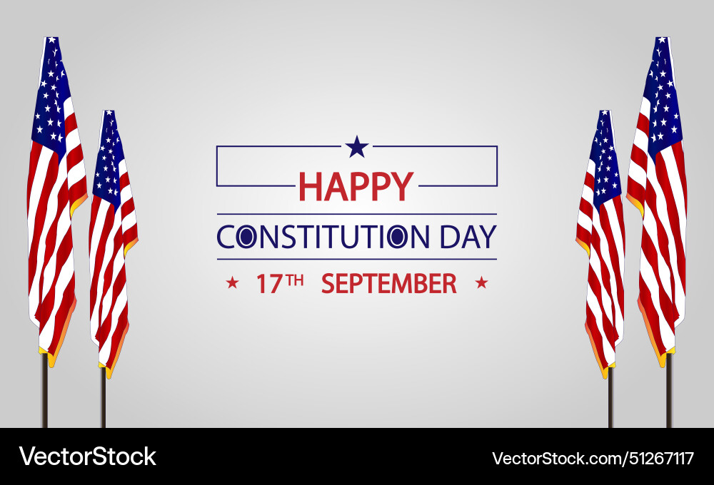 Chic design to commemorate constitution day Vector Image