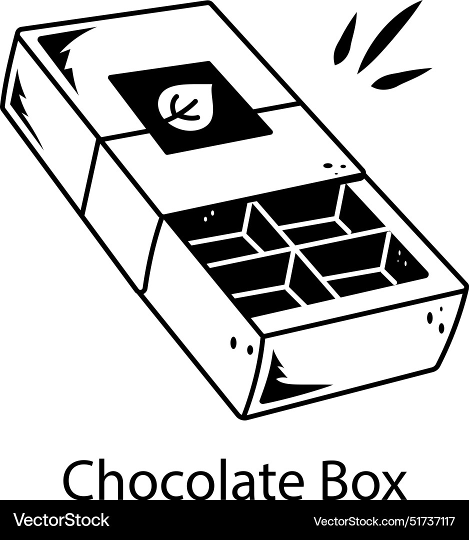 Chocolate box Royalty Free Vector Image - VectorStock