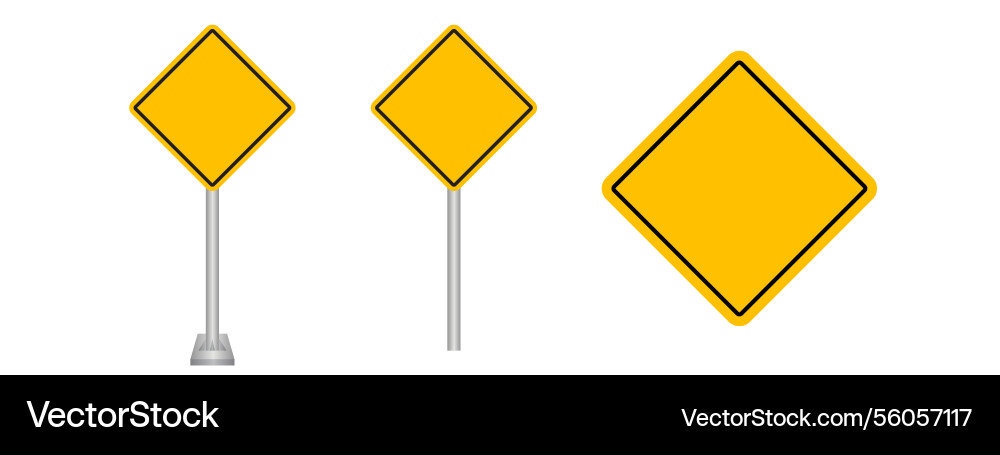 Empty traffic sign on highway road Royalty Free Vector Image