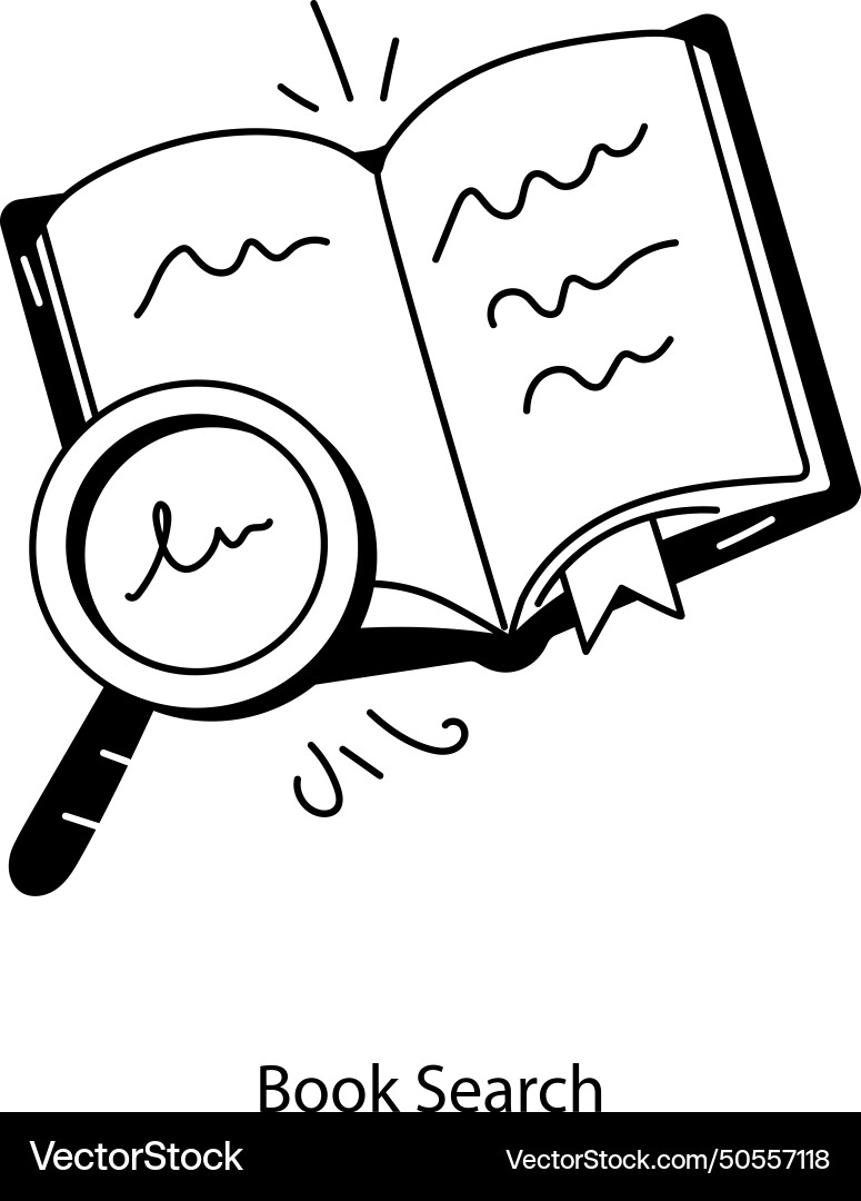 Book search Royalty Free Vector Image - VectorStock