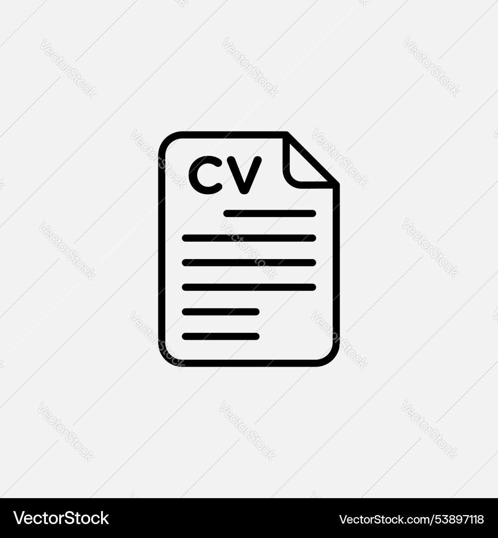 Cv icon set Royalty Free Vector Image - VectorStock