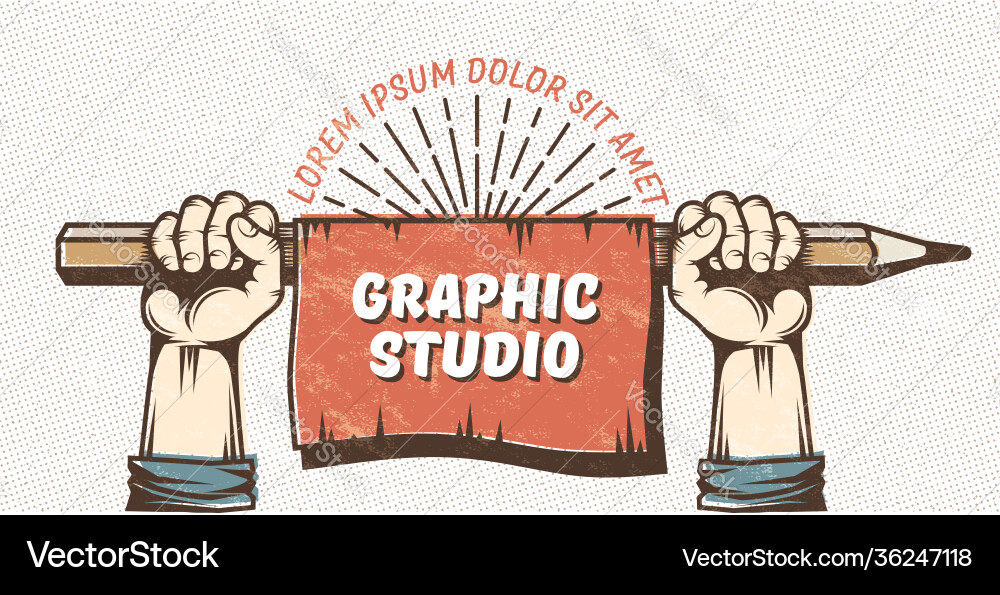 Design studio logo Royalty Free Vector Image - VectorStock