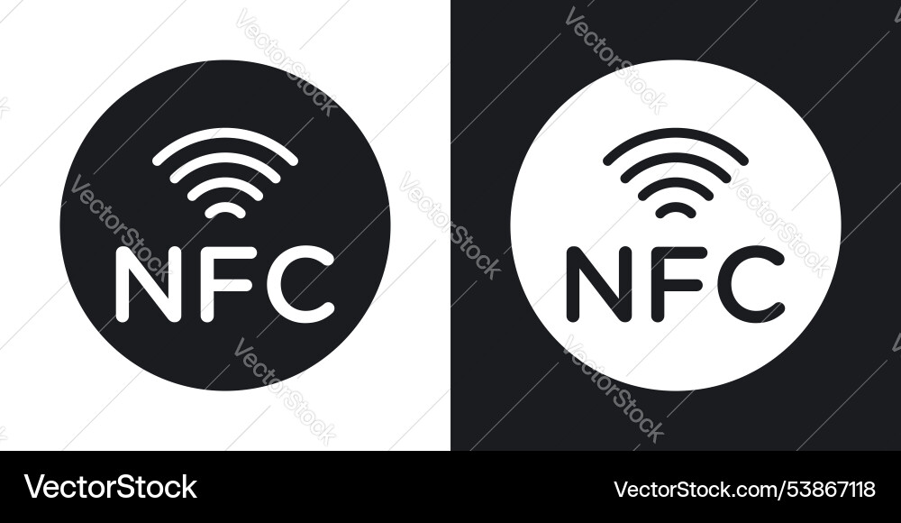 Nfc icon set Royalty Free Vector Image - VectorStock