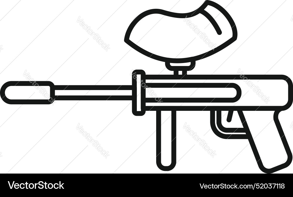 Paintball marker is ready for shooting Royalty Free Vector