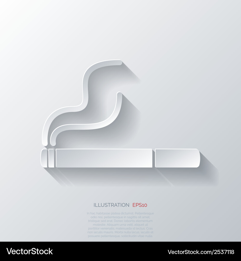 Rauchzeichen Zigaretten-Symbol Lizenzfreies Vektorbild