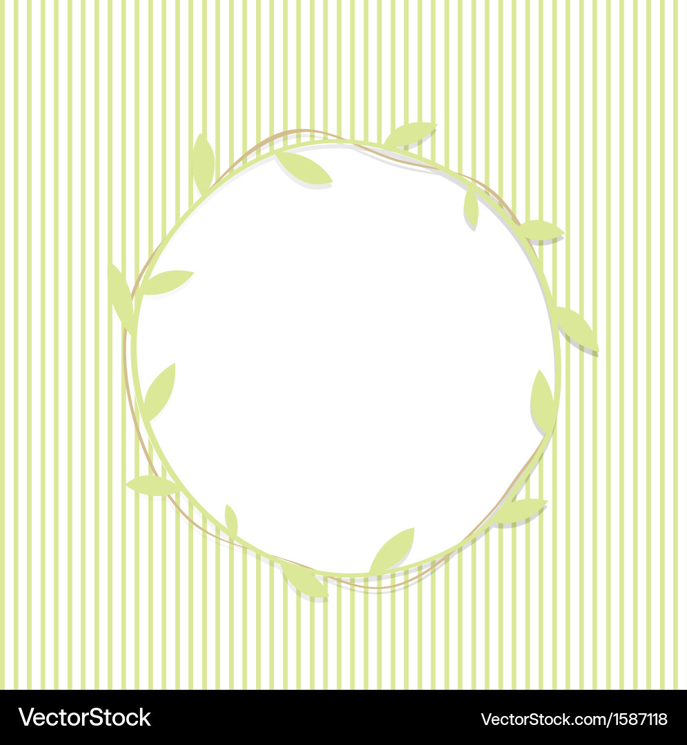 Rustic Green Leaf Frame – Royalty-Free Vector | VectorStock