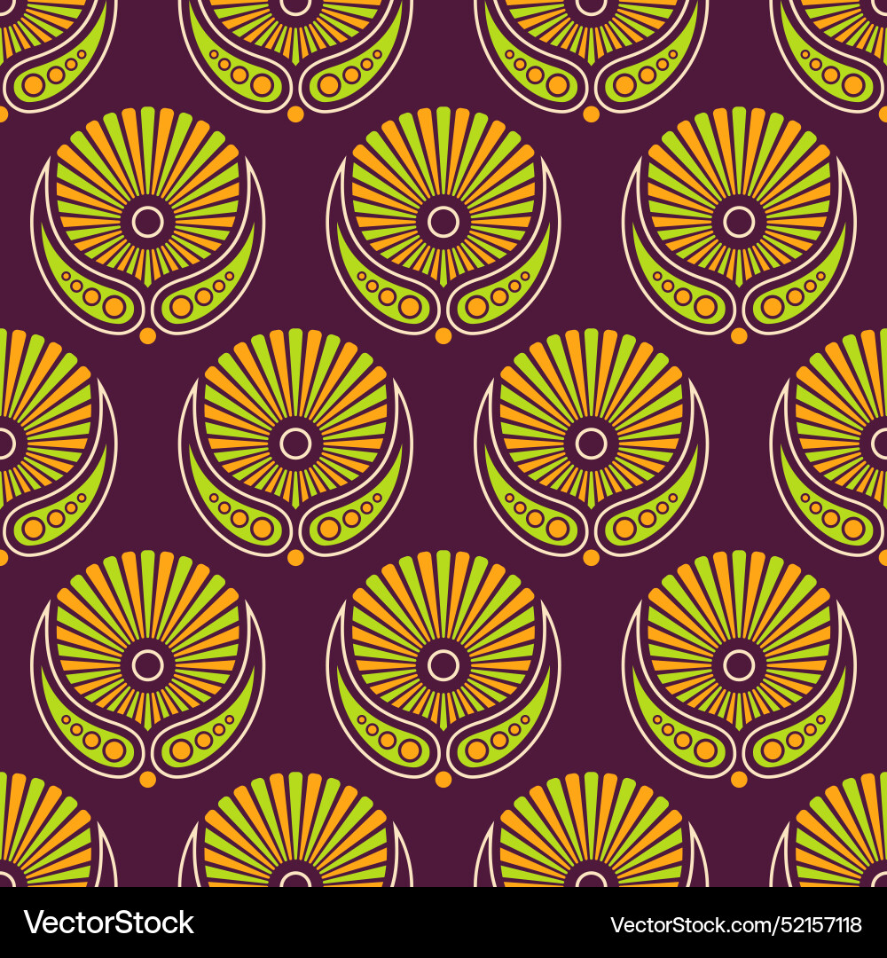Seamless Color Pattern Abstract Floral Royalty Free Vector