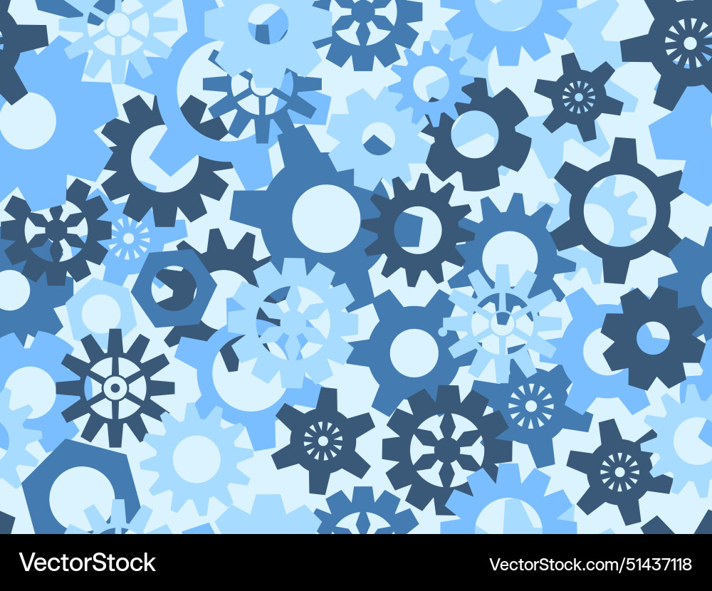 Seamless pattern of gears in steampunk Royalty Free Vector