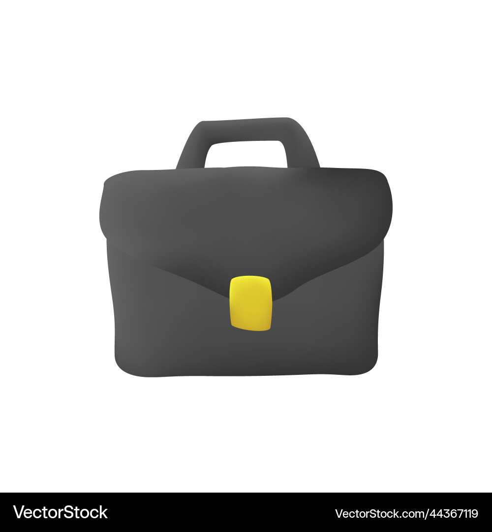 3d briefcase cartoon icon concept Royalty Free Vector Image