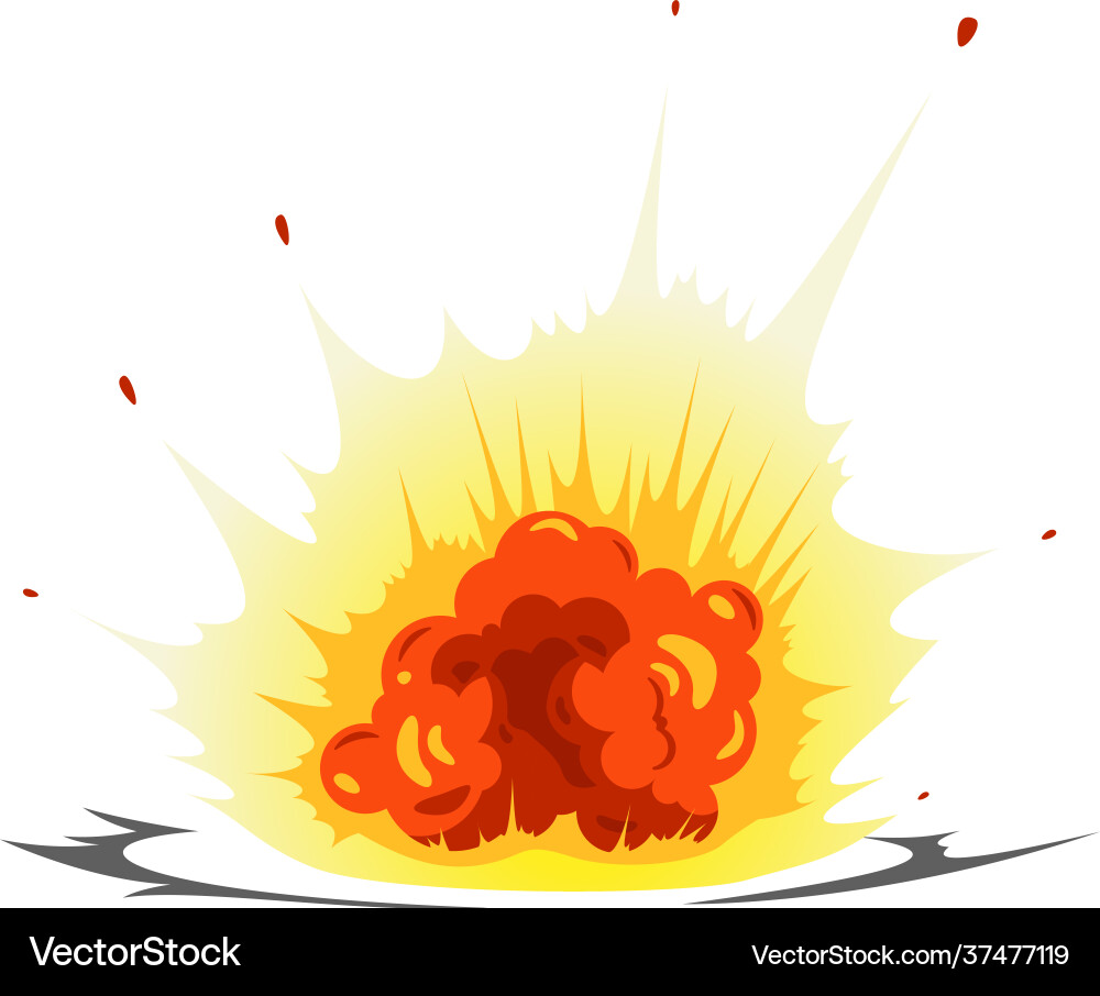 Bomb explosion cartoon composition Royalty Free Vector Image