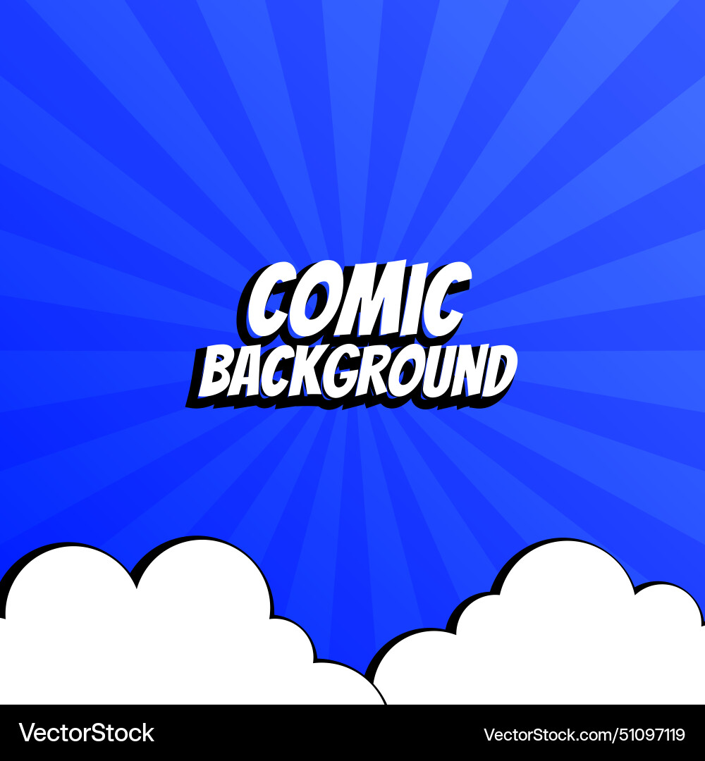 Comic chat bubble burst background with rays Vector Image
