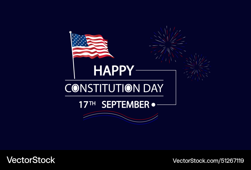 Constitution day a stylish typography tribute Vector Image
