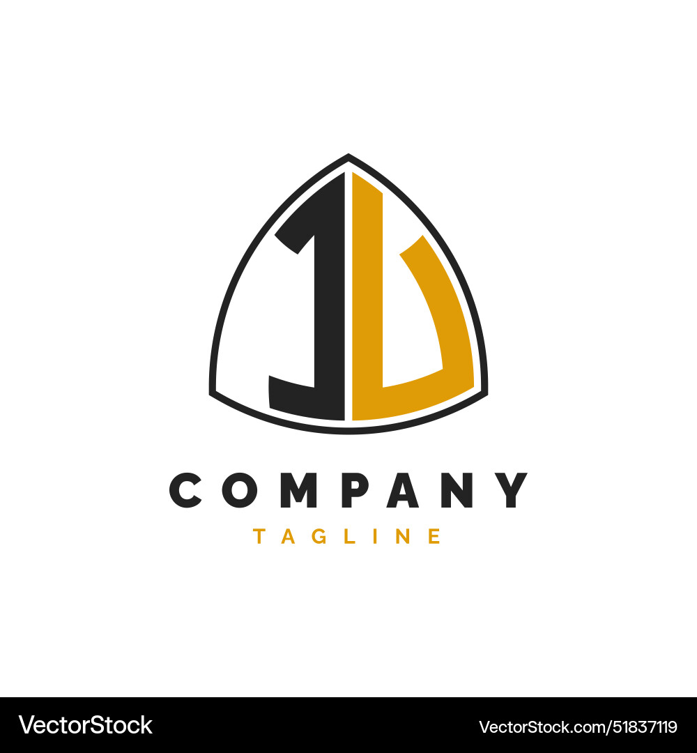 Initial letter iu logo design alphabet Royalty Free Vector