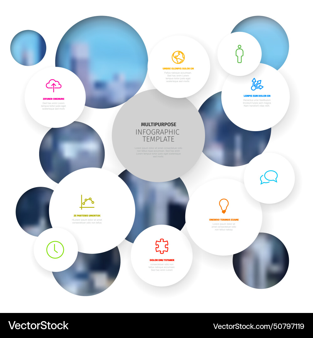Light white minimalist infographic template Vector Image
