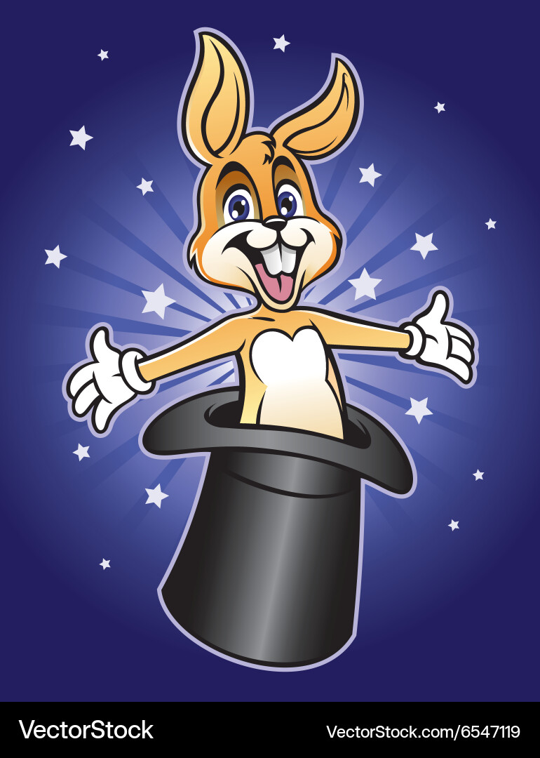 Magic rabbit Royalty Free Vector Image - VectorStock