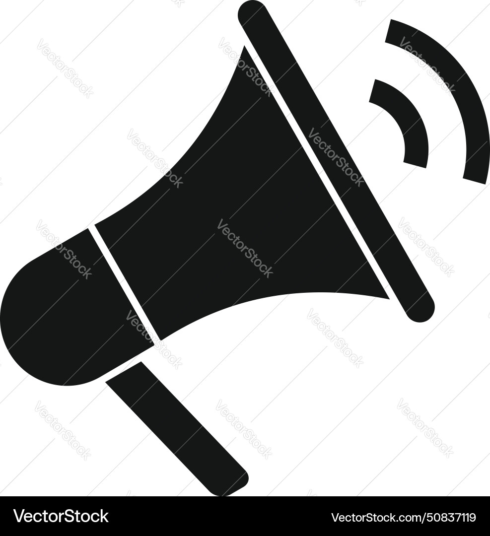 Megaphone announcement icon simple online Vector Image