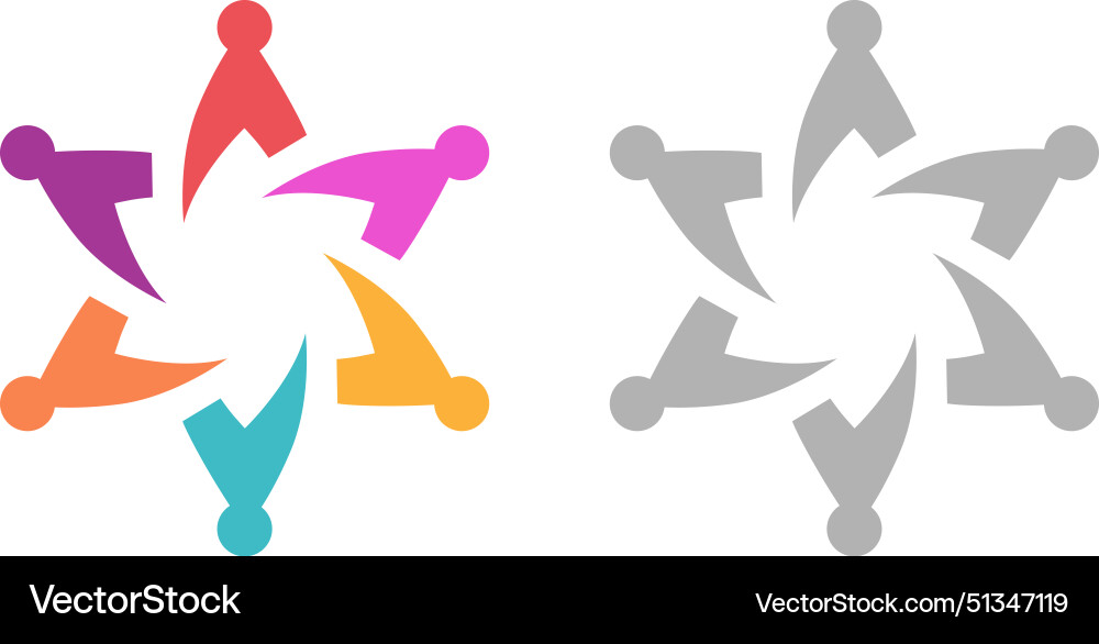 People teamwork coworking employers logo Vector Image