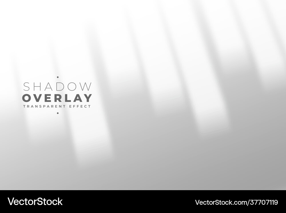 Shadow overlay effect transparent light Royalty Free Vector