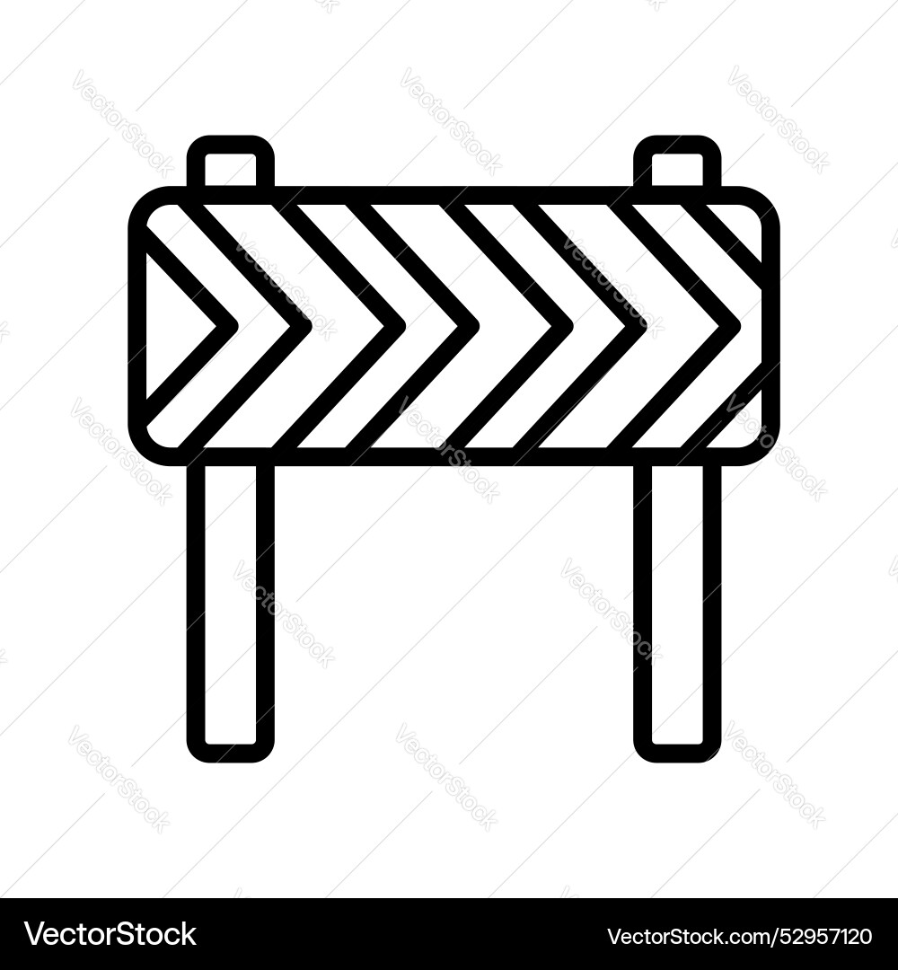 Barrier icon outline style design isolated Vector Image