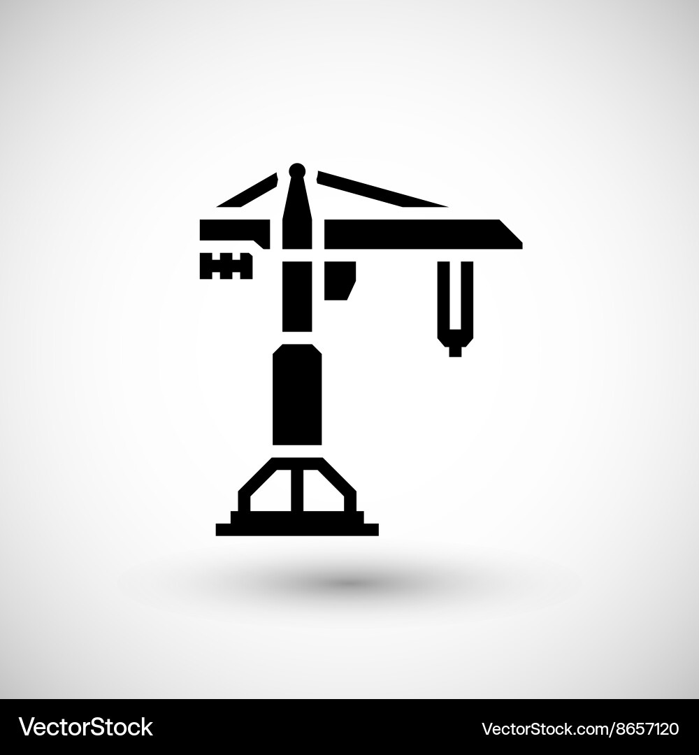 Construction crane icon Royalty Free Vector Image