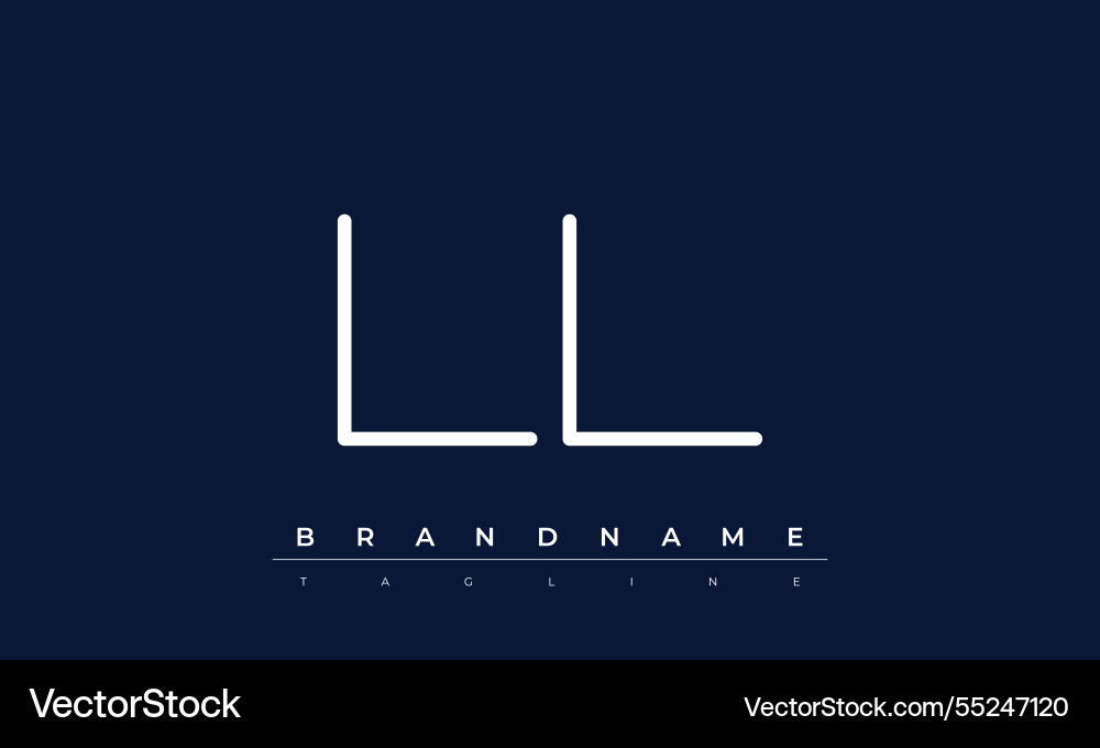 Creative ll letter initial logo image Royalty Free Vector
