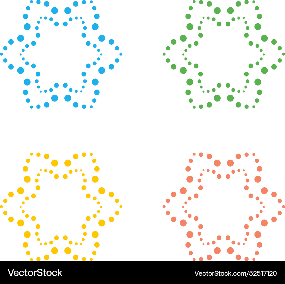 Dots colorful sign symbol logo Royalty Free Vector Image