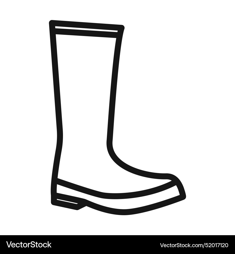 Fishing boots icon black line art Royalty Free Vector Image