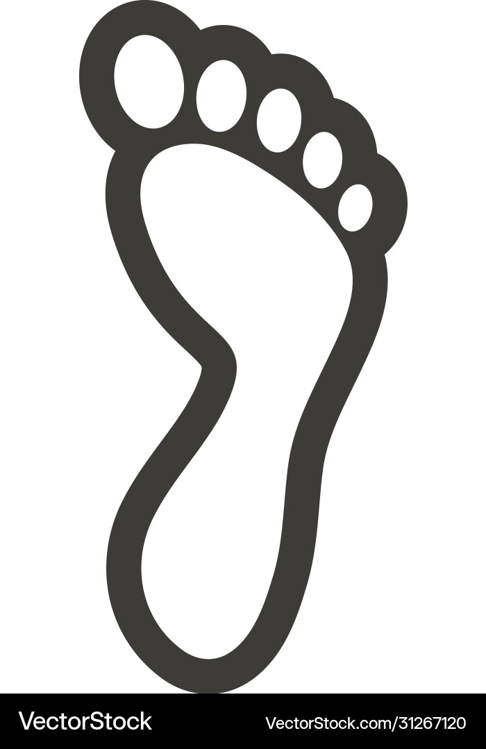 Foot palm icon design template isolated Royalty Free Vector