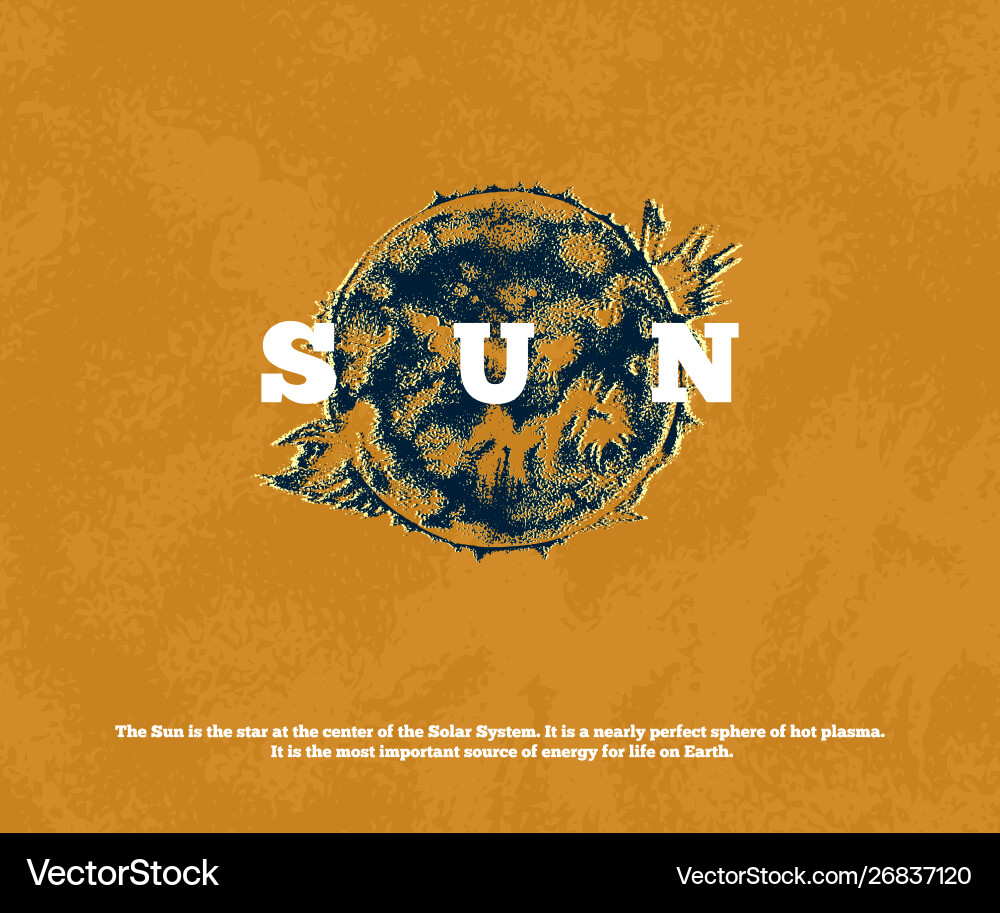 Hand drawn sun Royalty Free Vector Image - VectorStock