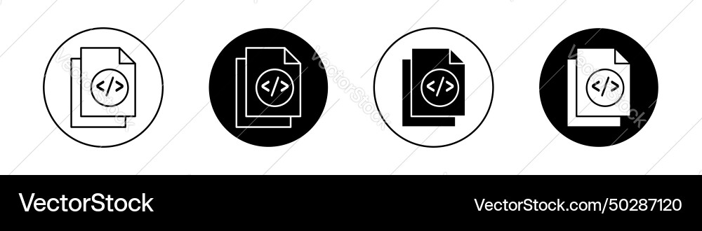 Html Script Icon Royalty Free Vector Image Vectorstock