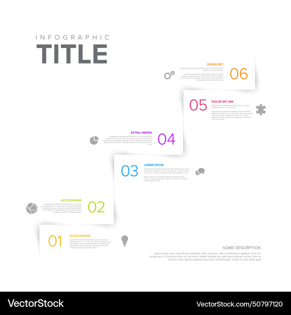Infographic square stairs steps diagram template Vector Image