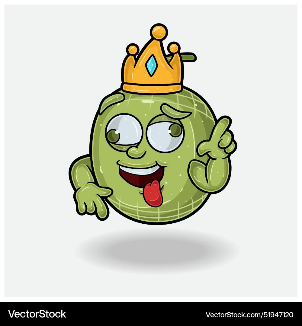 Melon fruit mascot cartoon with crazy expression Vector Image