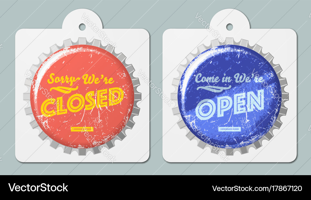 Open closed caps Royalty Free Vector Image - VectorStock