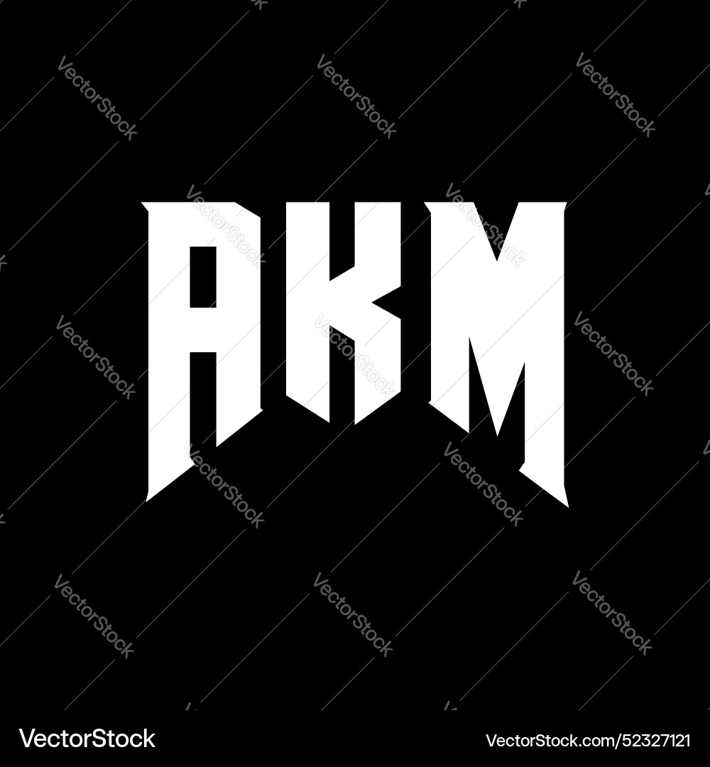 Akm letter logo design for technology company Vector Image
