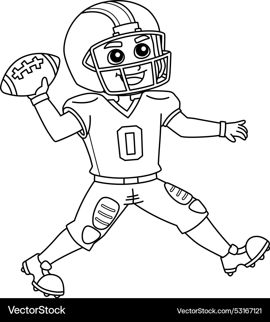 Quarterback Coloring At Yescoloring Sketch Coloring Page